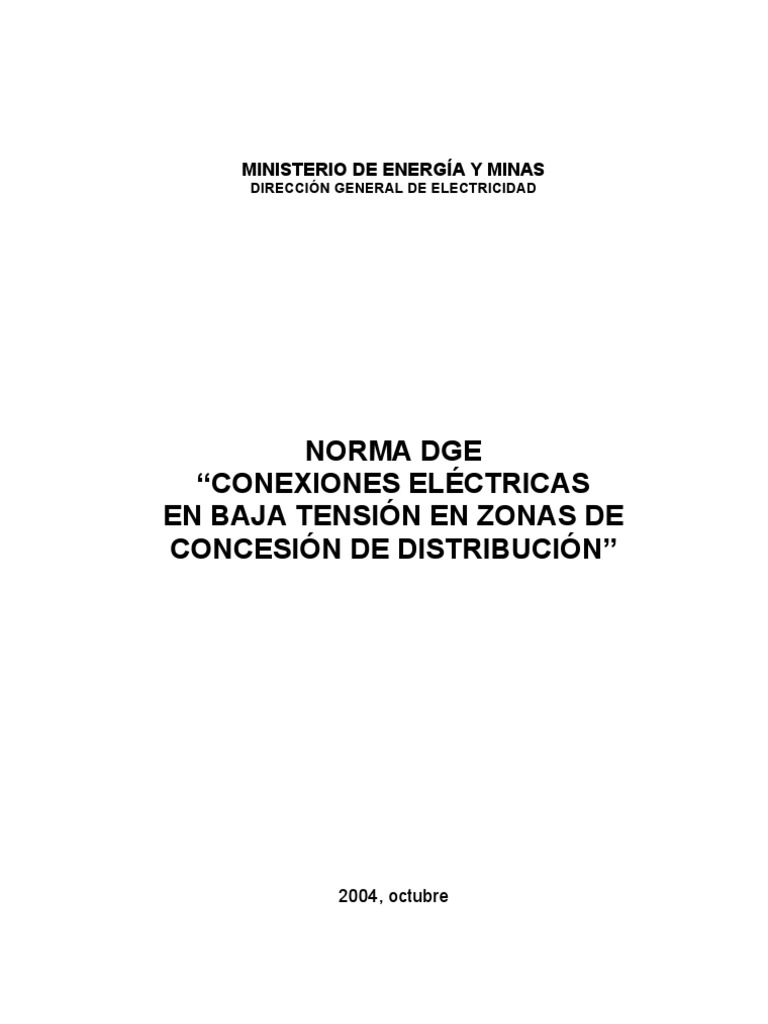 Norma DGE | PDF