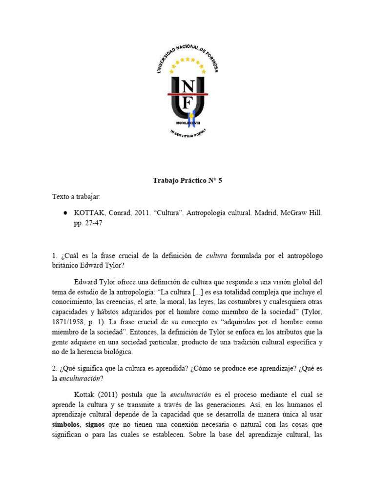 TP #5 Antropología | PDF | Relativismo | Antropología