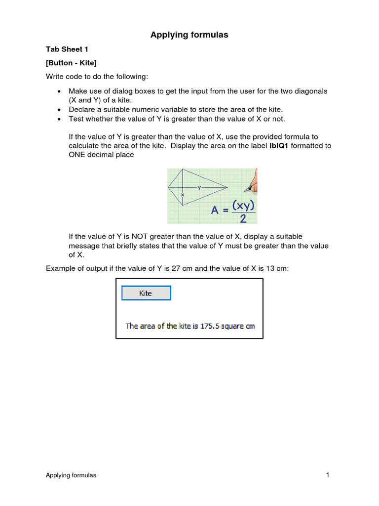 Applyingformulas | PDF | Volume | Area