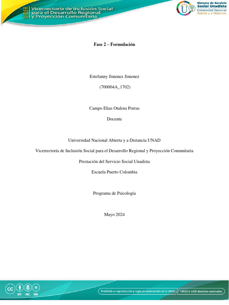(700004A - 1702) Formulación - Estefanny Jimenez | PDF | Comunidad ...