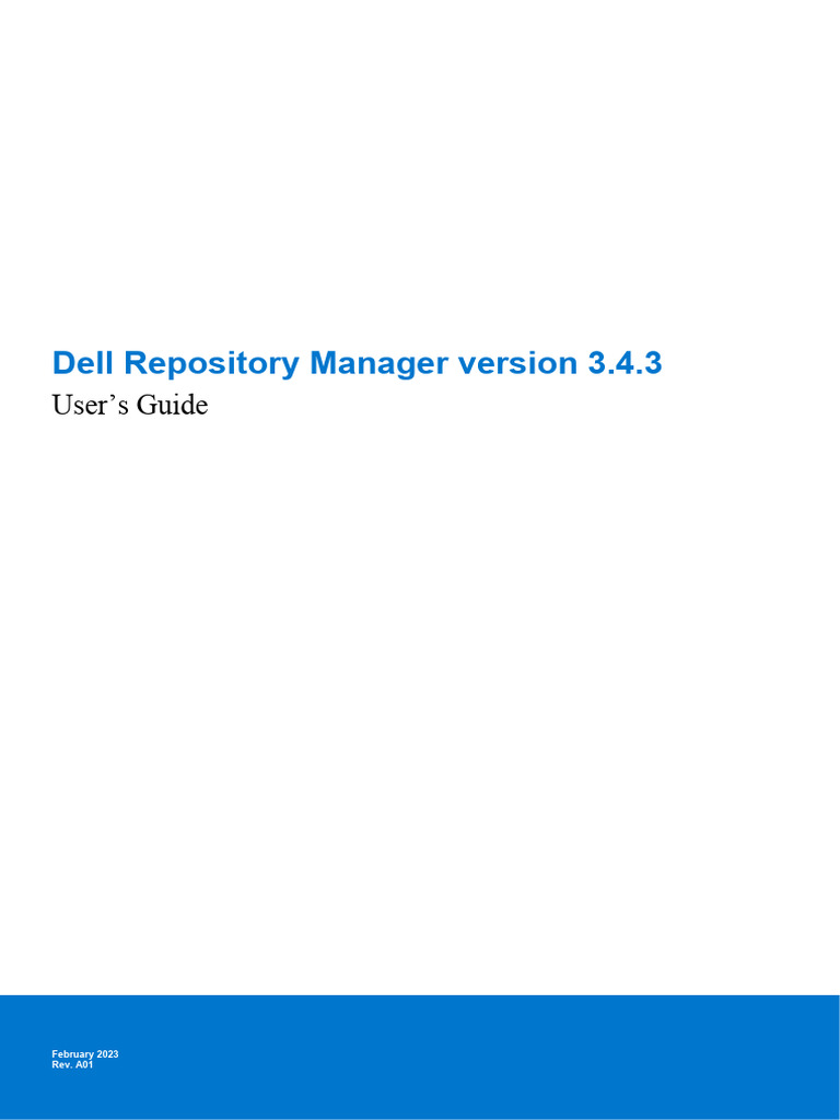 Dell Repository Manager Version 3.4.3 User's Guide | PDF | Command Line ... Dell Repository Manager Version 3.4.3 User's Guide | PDF | Command Line ...