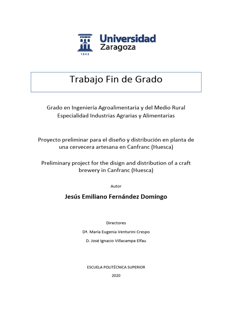 Taz TFG 2020 418 | PDF | Cerveza | Bebidas Fermentadas