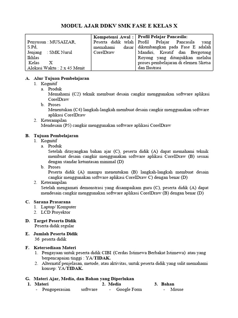 Modul DKV Kelas X | PDF | Karier & Perkembangan