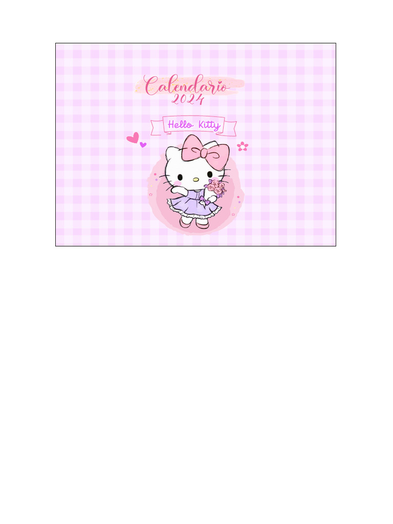 INTERIOR CALENDARIO HELLO KITTY | PDF