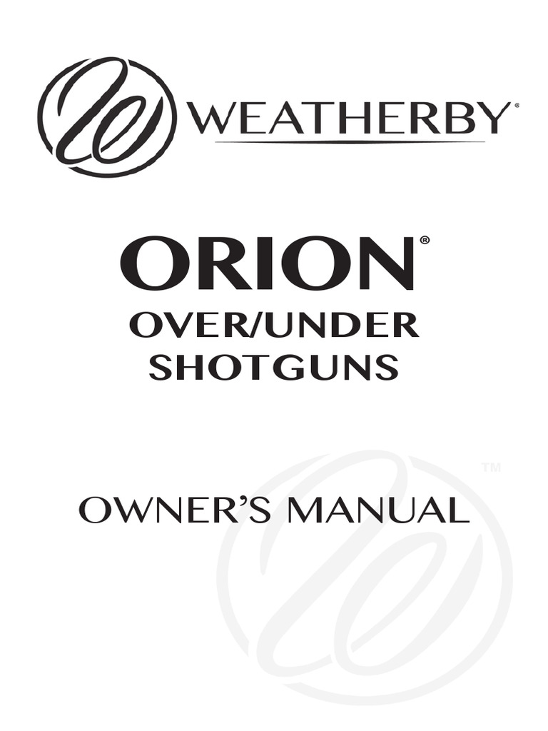 Orion Manual 2015 | Download Free PDF | Gun Barrel | Shotgun