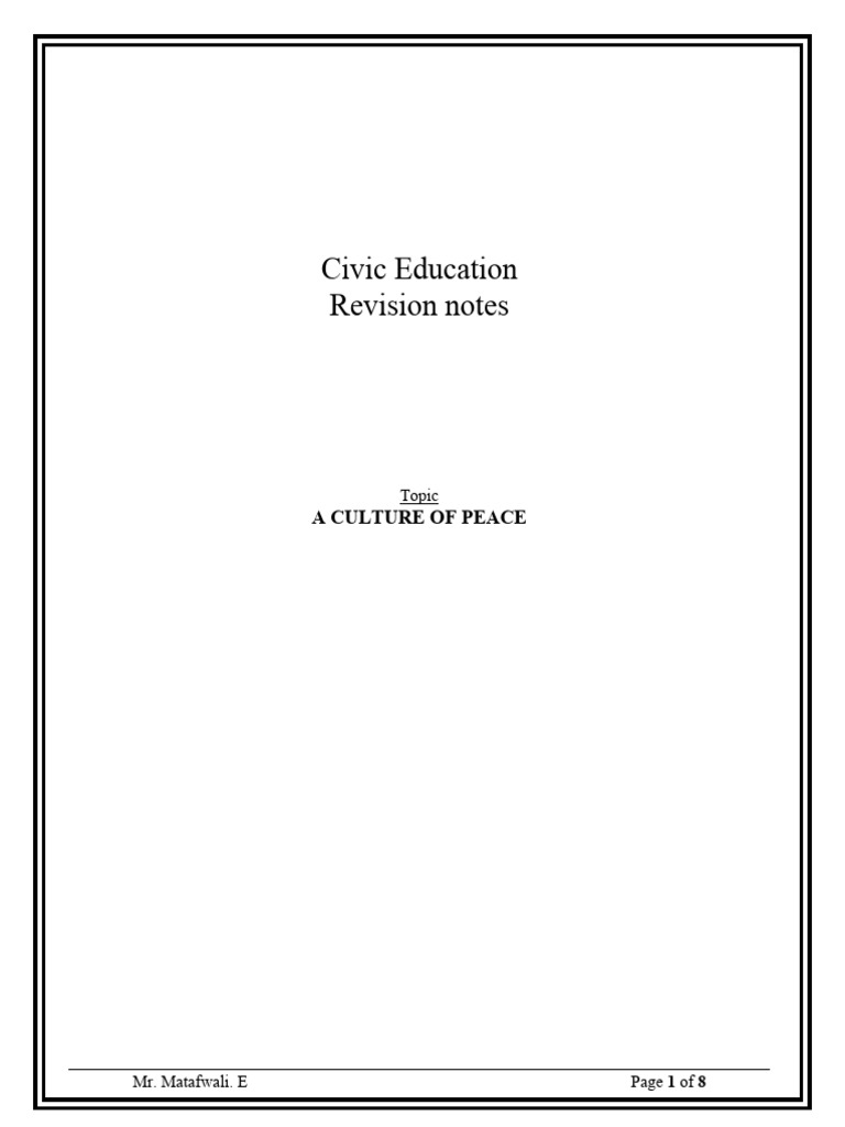 Building a Culture of Peace in Society | PDF | United Nations ...