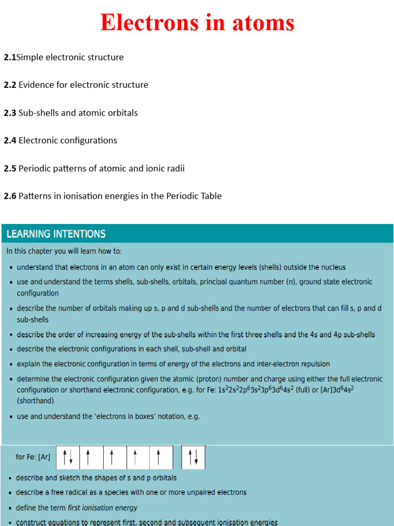 Chapter 2-Electrons in atoms | Download Free PDF | Ionization | Ion