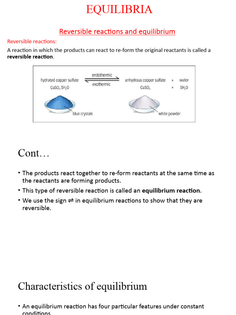 EQUILIBRIA | PDF | Chemical Equilibrium | Acid