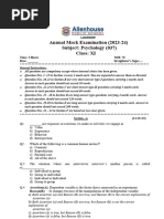 Psychology Class XI Chapter - 1 Notes Cbse | PDF | Mind | Psychology