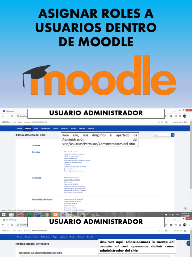 Tipos de Roles en Moodle | PDF | Crecimiento personal y profesional ...