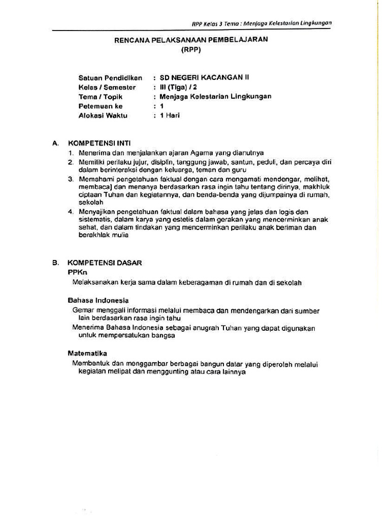 Contoh RPP 11 | PDF