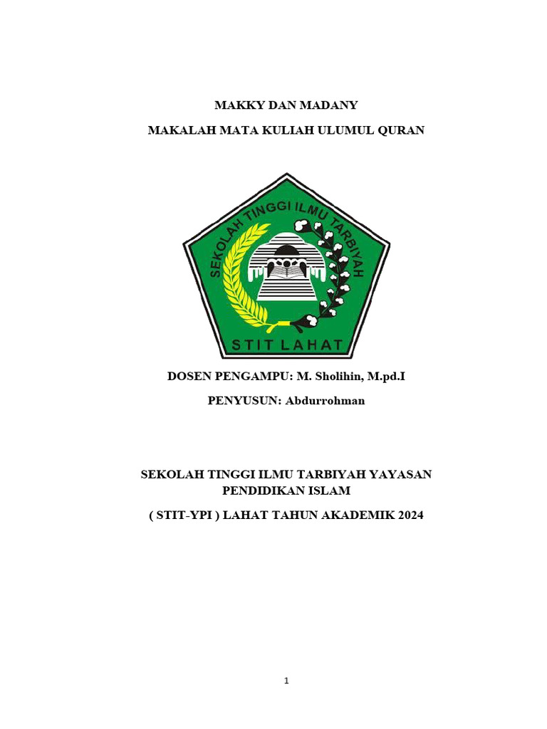 Makalah Ulumul Quran Aing | PDF