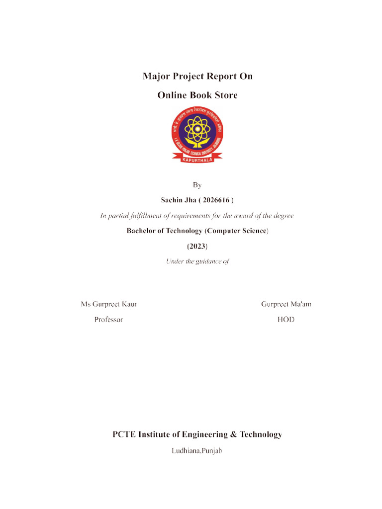 Project Report Sachin | PDF