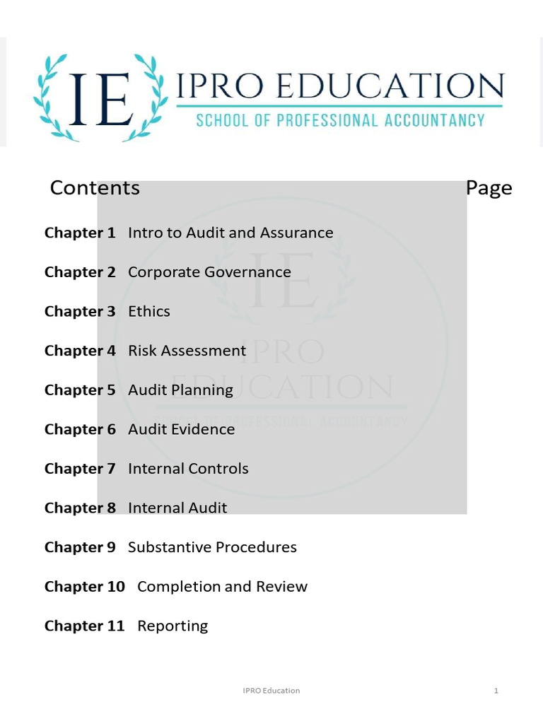 Aa F8 Ipro Notes Pdf Audit Financial Audit