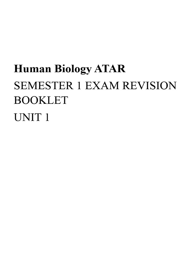 Human Biology ATAR Sem 1 | PDF | Cell Membrane | Cellular Respiration