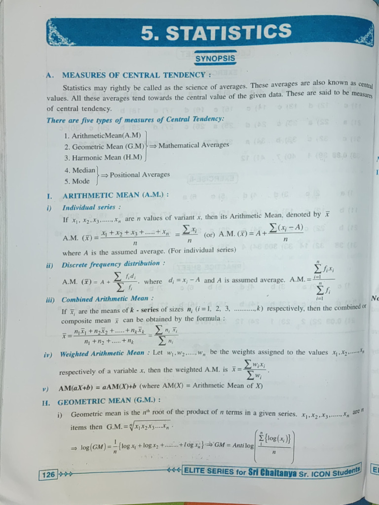 Statistics Obj | PDF