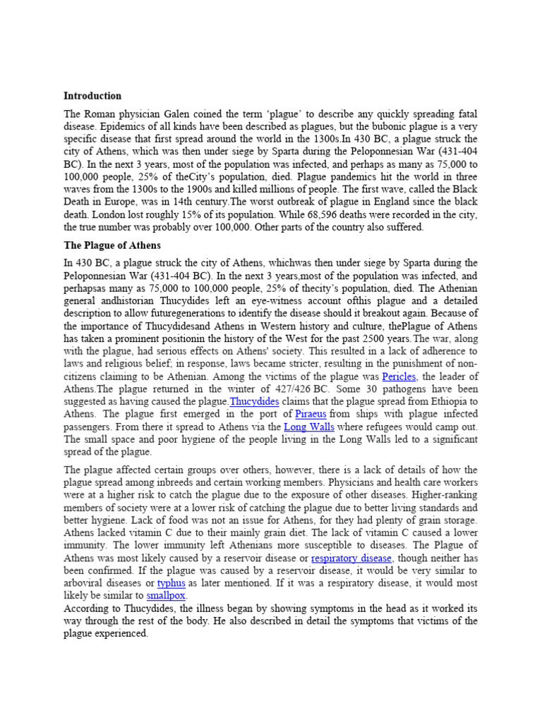 The Plague | PDF | Black Death | Plague (Disease)