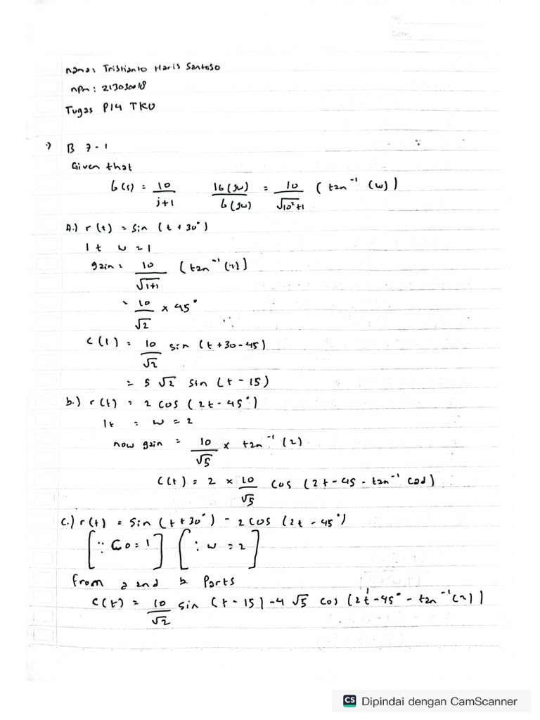 Tugas p14 TKO - 213030018 - Tristianto Haris Santoso | PDF