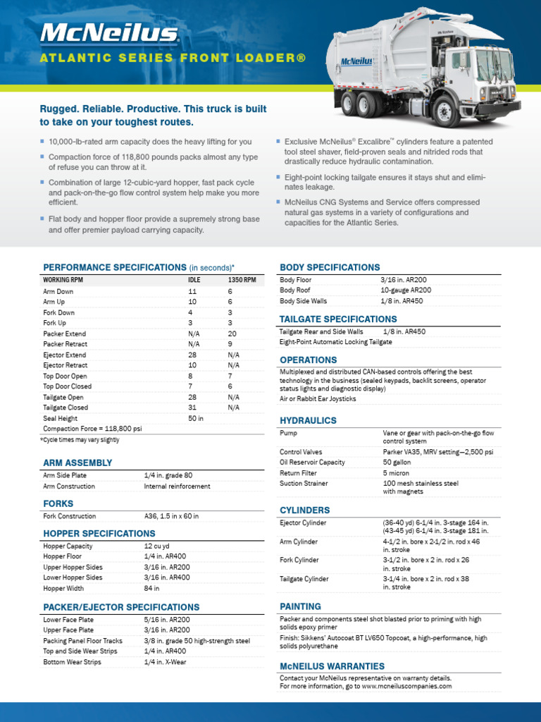 Atlantic spec-performance sheet 033017 | PDF | Vehicle Technology ...