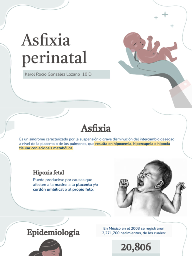 Asfixia Perinatal | PDF | Feto | Especialidades Medicas