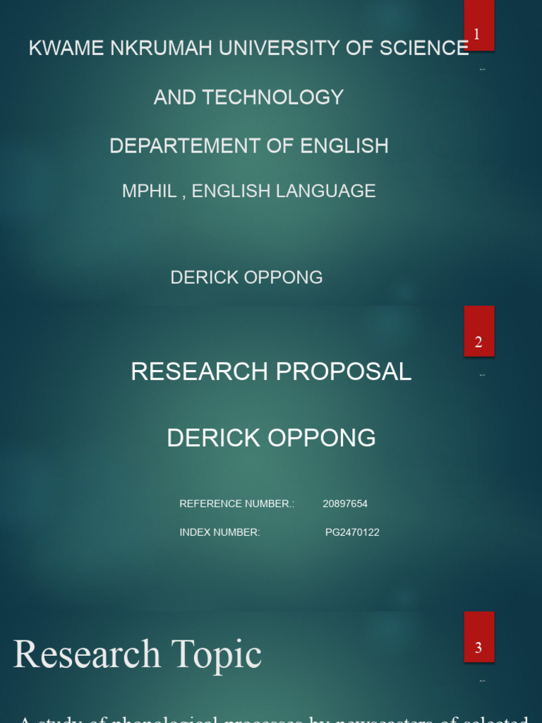 Proposal On Phonological Process | PDF | English Language | Phonology