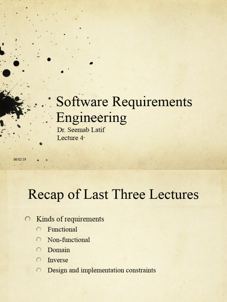 SRE Lec4 | PDF | Specification (Technical Standard) | Systems Engineering