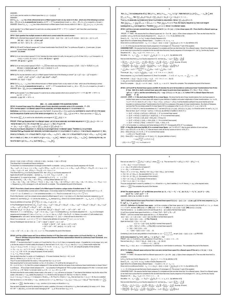 MSC 10 QP 3YRS Organized | PDF