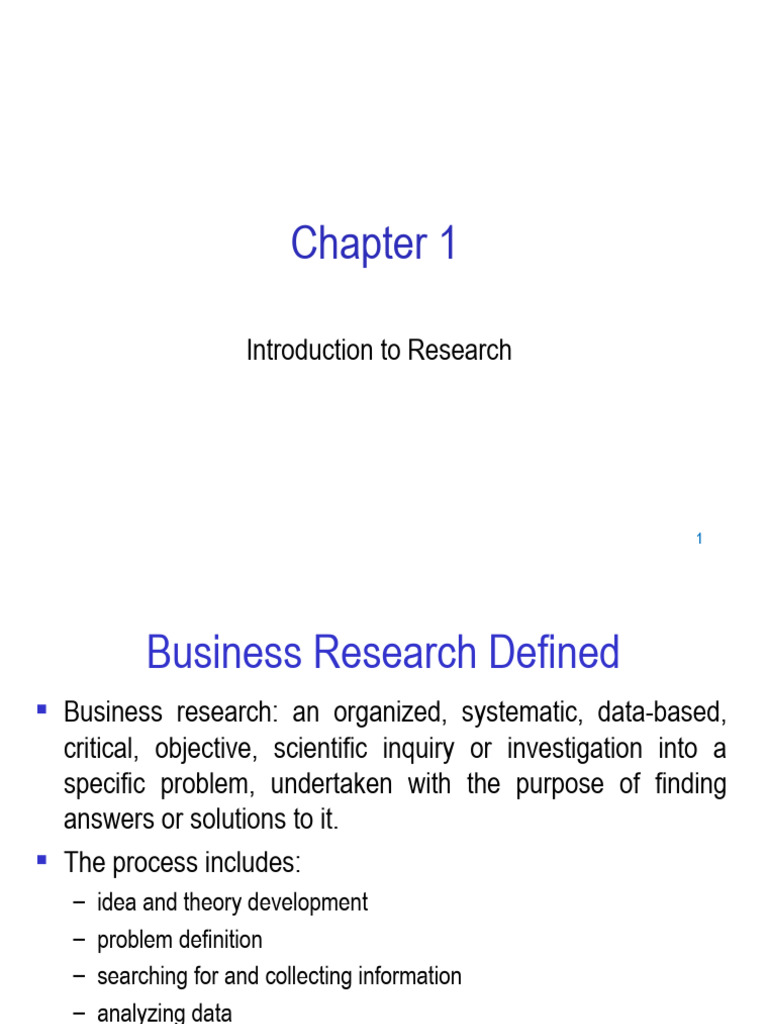 Lecture 1-Intro To Biz Research | PDF | Inductive Reasoning | Scientific Method