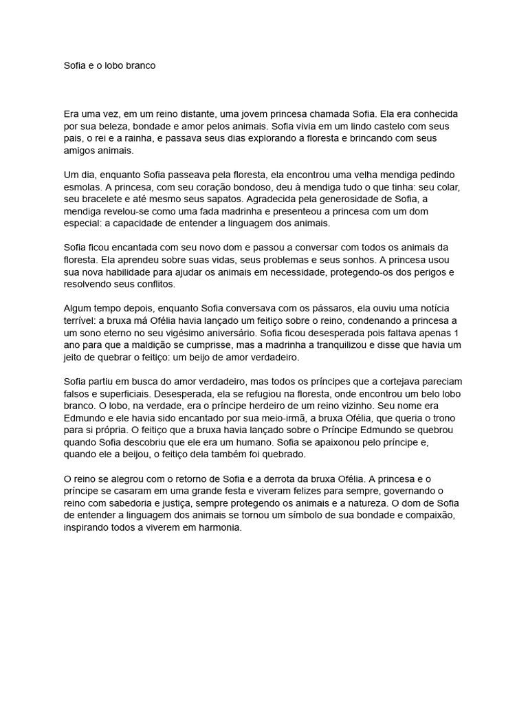 Sofia e o lobo branco | PDF