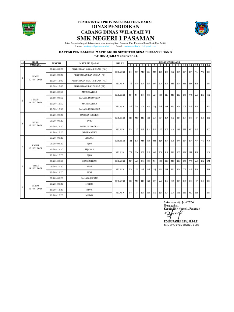 Jadwal Sas 2024 | PDF