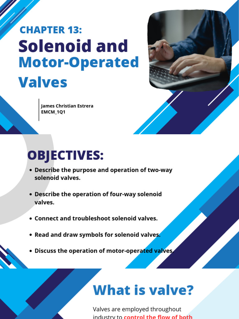 Chapter 13 - Solenoid and Motor Operated Valves - Estrera, James | PDF | Valve | Piston