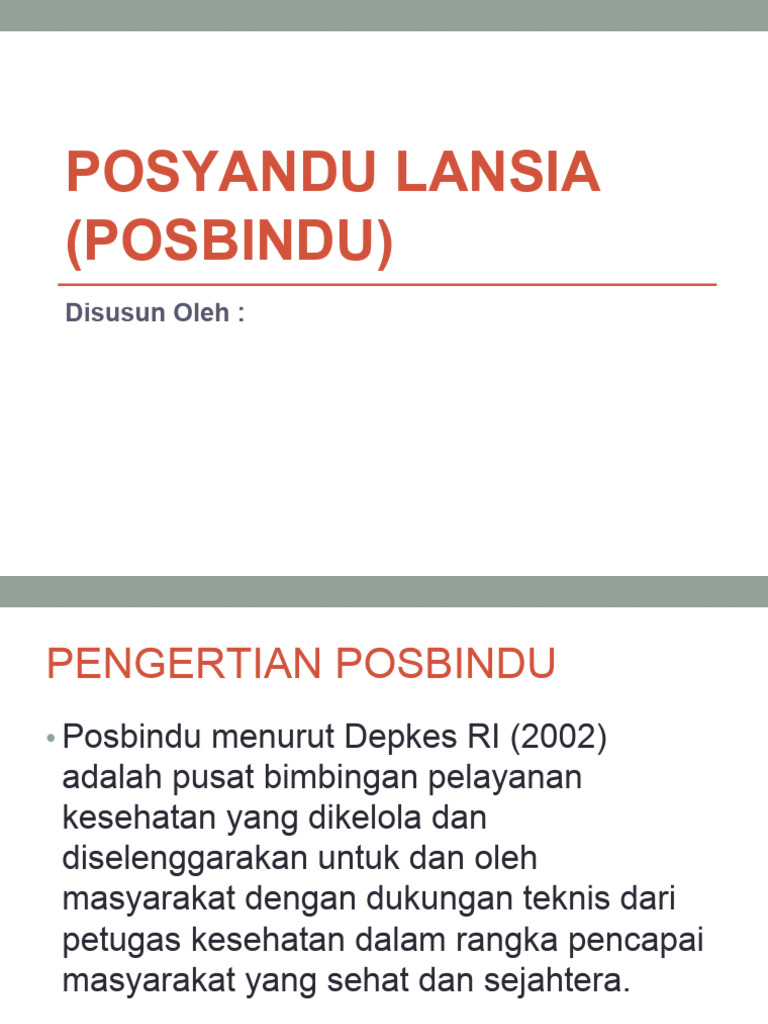 Dlscrib Posyandu Lansia Posbindu Pdf