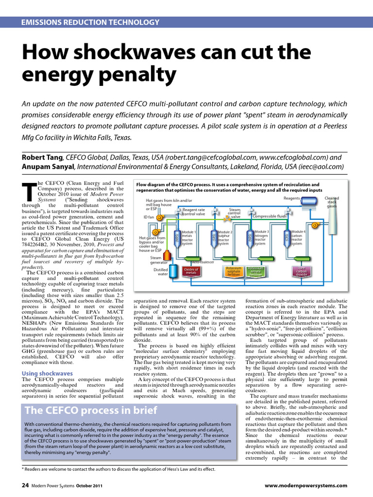 CEFCO Shockwave Emissions Control Technology | PDF | Aerodynamics ...
