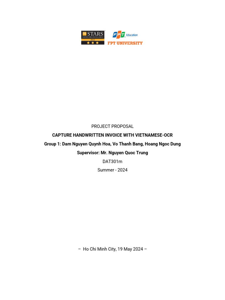 Group 1 Project Proposal | PDF | Optical Character Recognition ...