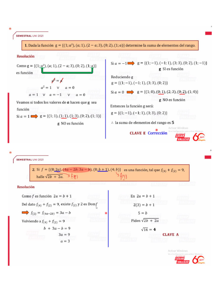 Algebra 10 Sol - Dirigidas | PDF