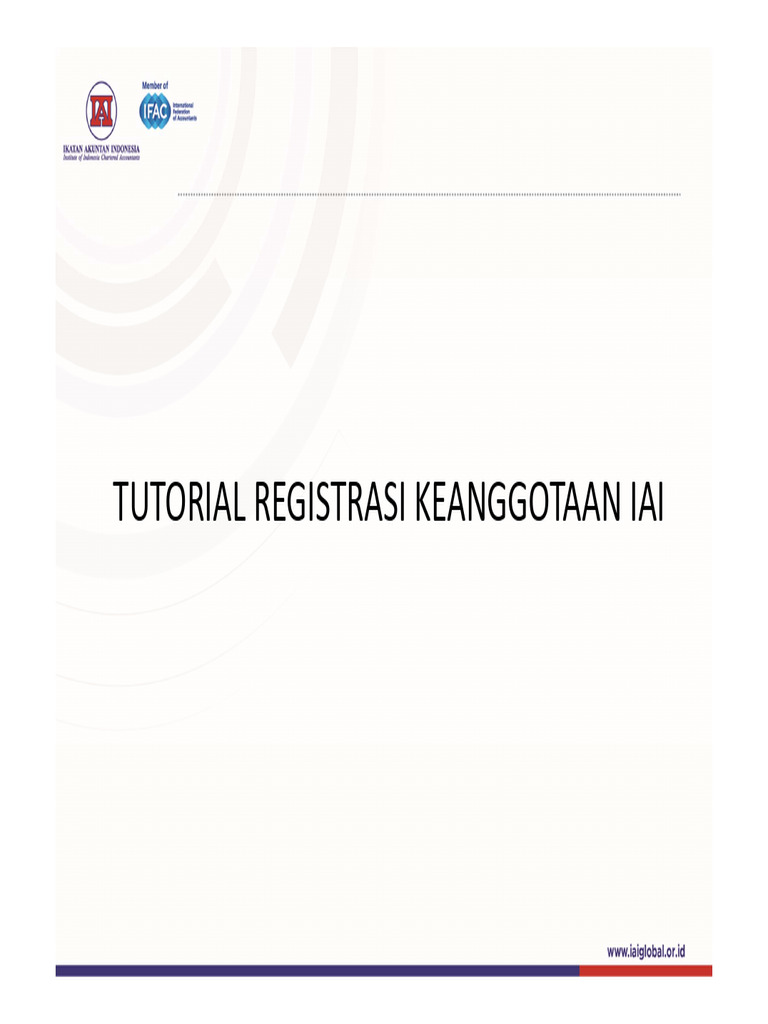 Tutorial Registrasi Anggota | PDF