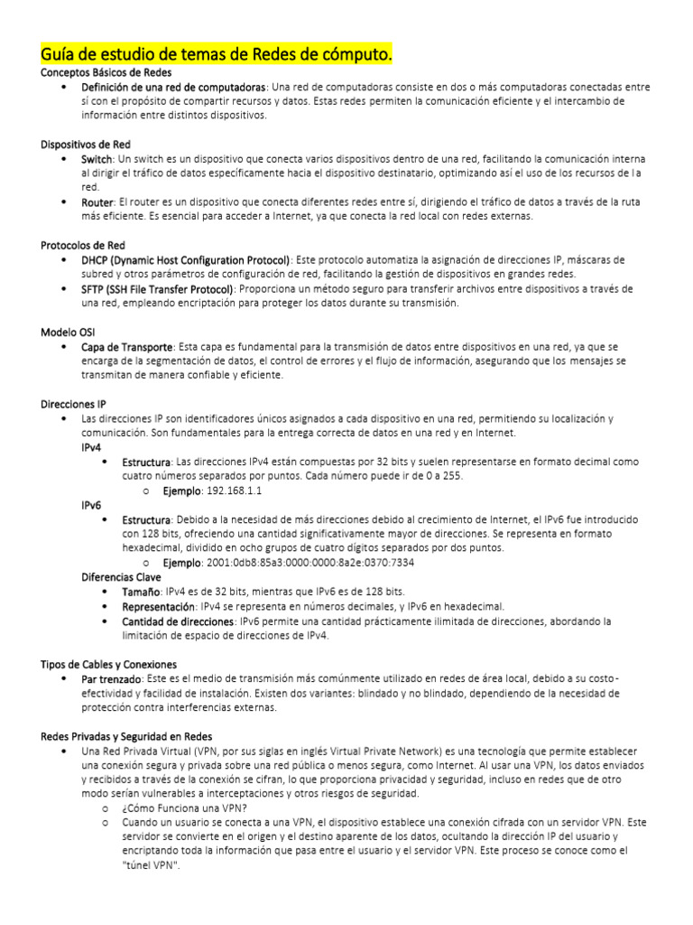 3P - Guía de Redes de Cómputo 2 | PDF | Red de computadoras | Dirección IP