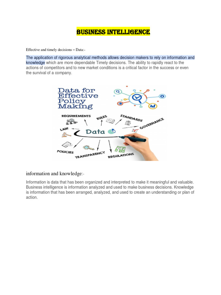 Business Intelligence | PDF | Business Intelligence | Analytics