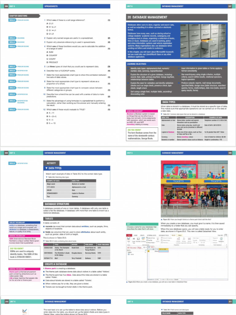 Unit 6g - Software - Database Management | PDF