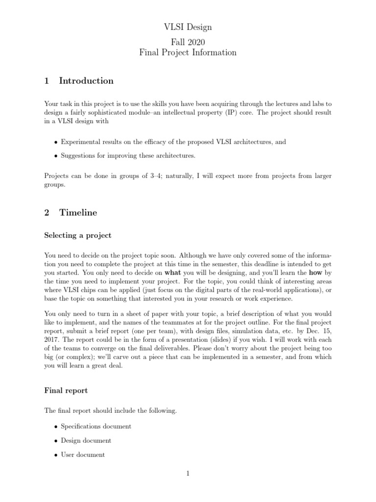project_2020_fall_VLSI | PDF | Filter (Signal Processing) | Fast Fourier Transform