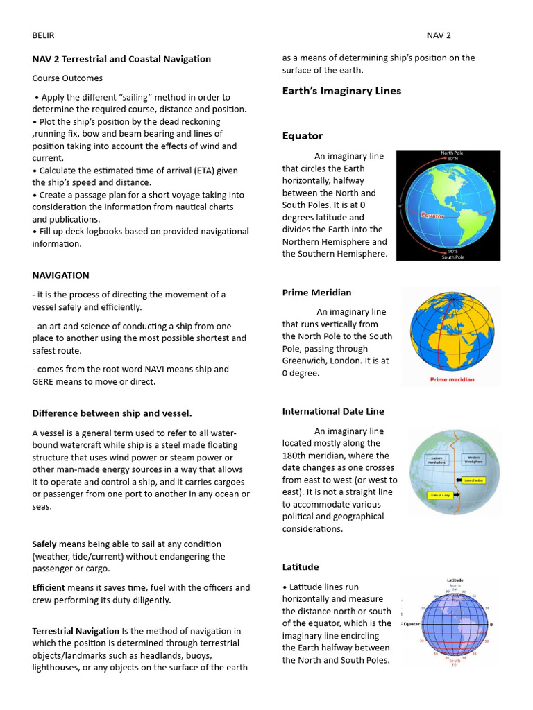 Navigation Techniques and Concepts | PDF | Latitude | Longitude