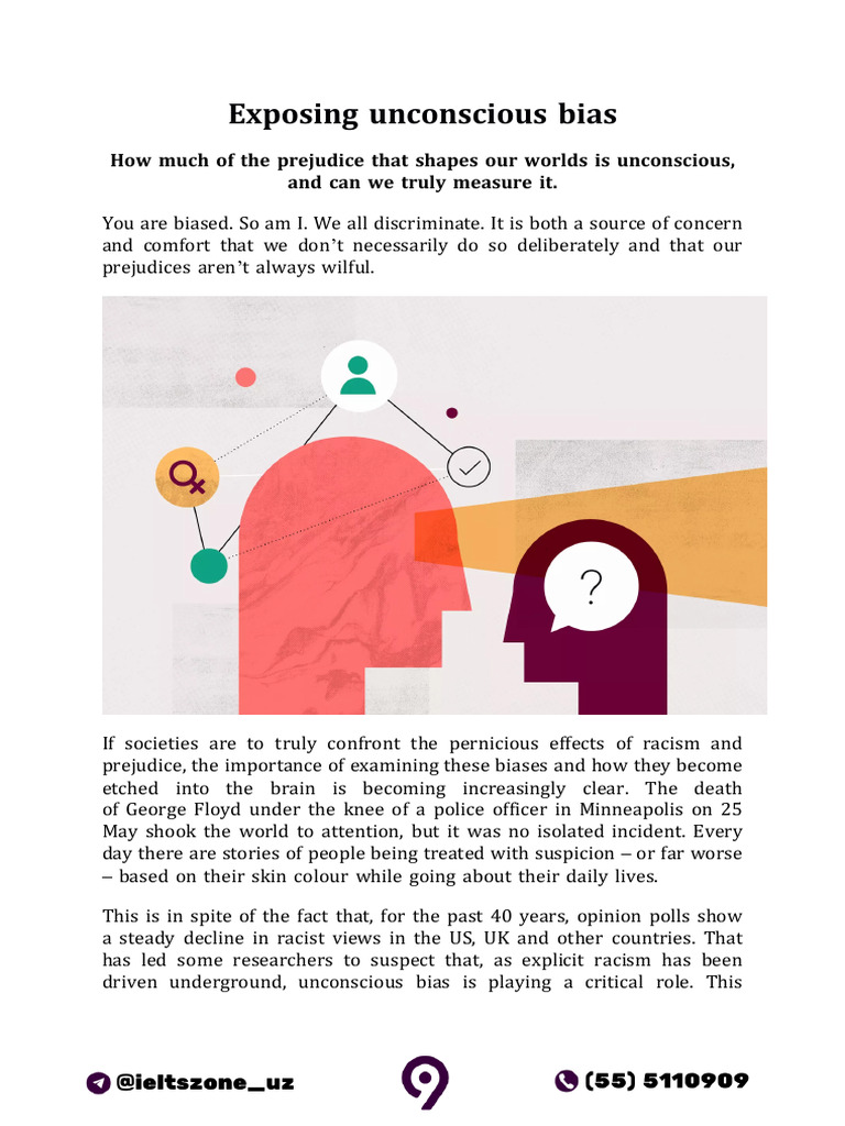 Exposing Unconscious Bias Pdf Bias Unconscious Mind