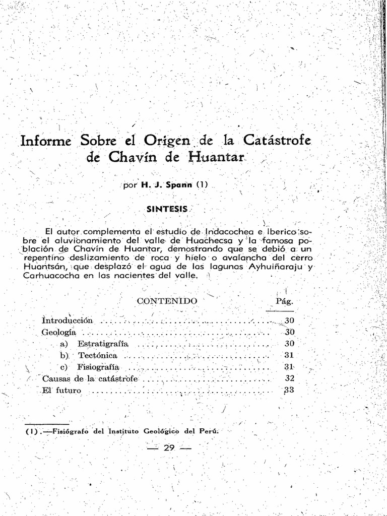 Spann-Informe Chavin Huantar | PDF | Paisaje | Geomorfología