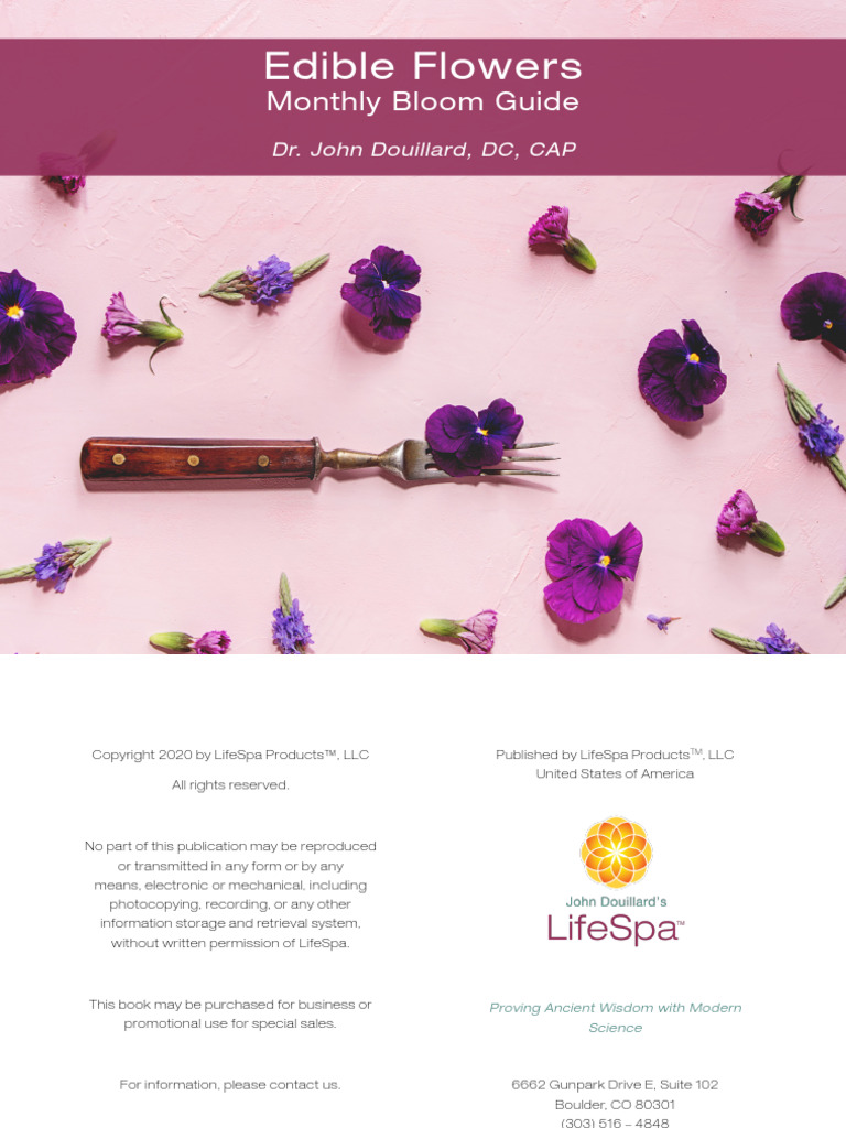 Edible Flowers Monthly Bloom Guide - DR John Douillard DC CAP | PDF ...