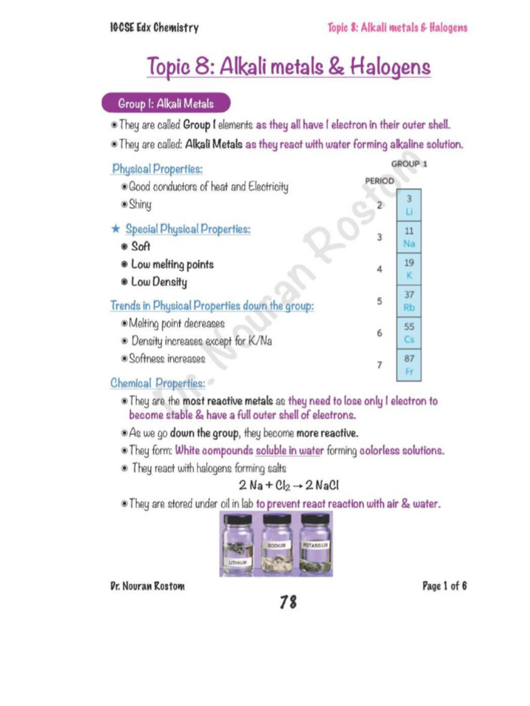 Alkali Metals & Halogens EDEX | PDF