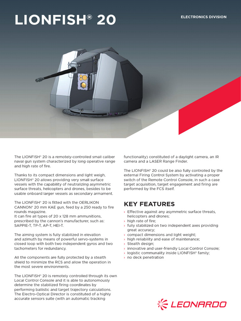 Lionfish 20 | PDF | Unmanned Aerial Vehicle | Military Technology