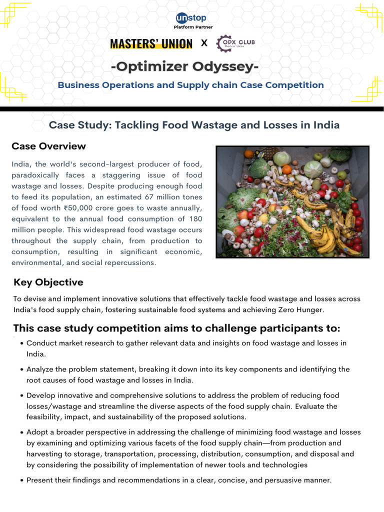 656a15eea9644 Optimizer Odyssey Case Study | PDF | Sustainability | Supply Chain