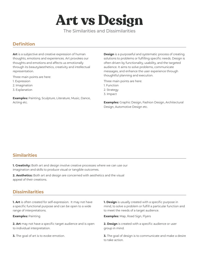 Art Vs Design | Download Free PDF | Design | Creativity