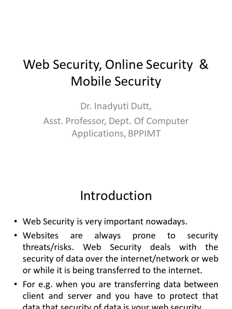 Web Security Pdf Security Computer Security