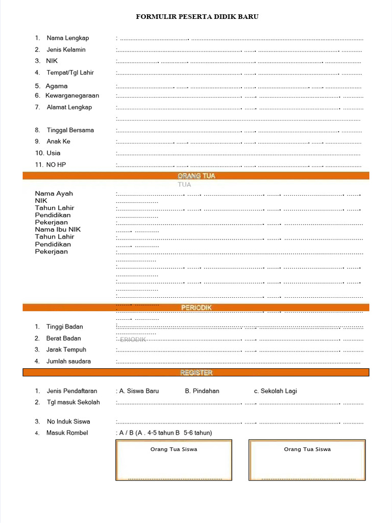 PDF Formulir Pendaftaran Siswa Paud TK KB Tpa Doc Tahun Ajaran 2019 2020 WWW Dapodikco Id ...